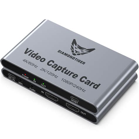 Diamondtiger Hdmi Capture Card For Streaming And Recording 4k 60hz 1080p 240hz