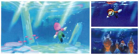 Super Mario Galaxy Wii Artwork Including Mario Lumas Bosses