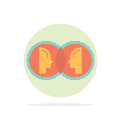 Coin Face Dual Duplicate Man Abstract Circle Background Flat Color Icon 14670877 Vector Art At