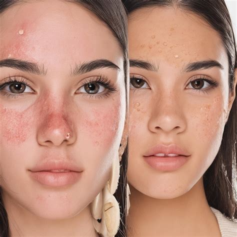 Premium Ai Image Rashes And Acne On The Face