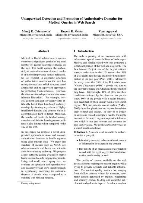 pdf unsupervised detection and promotion of authoritative domains for