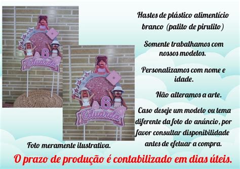 Topo Para Bolo Tema Roblox Menina Produtos Elo