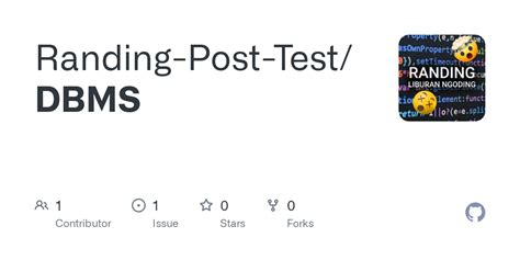 DBMS POSTTEST Md At Main Randing Post Test DBMS GitHub