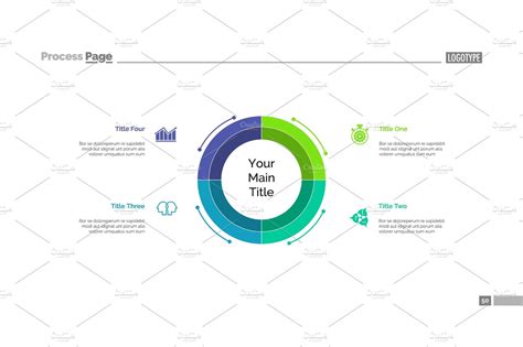 Diagram With Four Elements Slide Template Textures ~ Creative Market