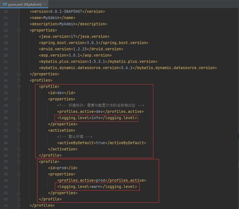 启动环境和日志级别 MyAdmin 通用后台管理系统