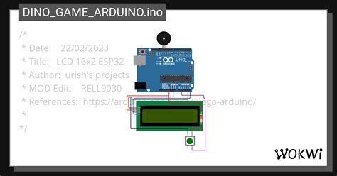 Dinogameunoo Wokwi Arduino And Esp32 Simulator