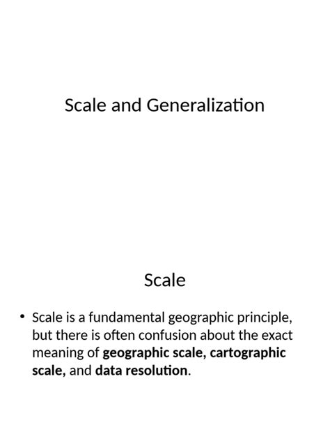scale and generalization pdf