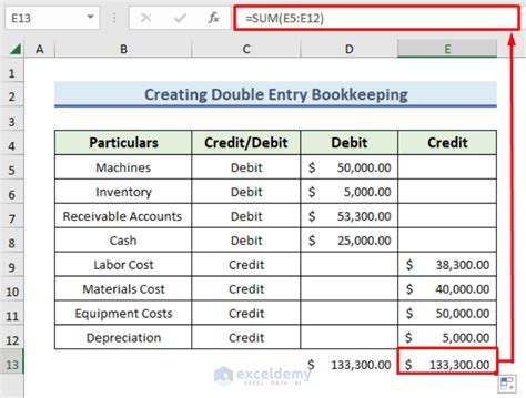 How To Create Double Entry Bookkeeping In Excel Exceldemy