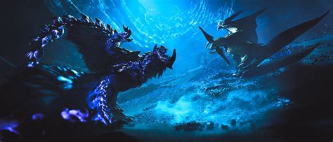 Epic Dragon Duel Monster Hunter Wilds Hd Wallpaper 3357x1440
