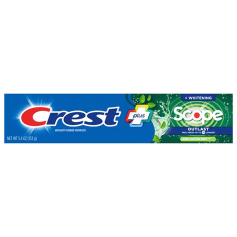Save On Crest Complete Whitening Scope Outlast Fluoride Toothpaste Mint Order Online Delivery