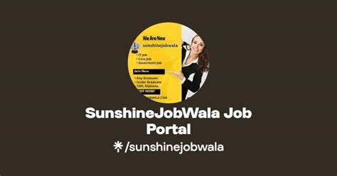 Sunshine Job Wala On Linkedin Sunshinejobwala Job Portal Instagram