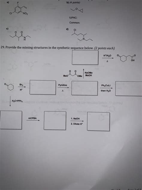 Solved For The First Part I Need The IUPAC Name For Each Chegg Com