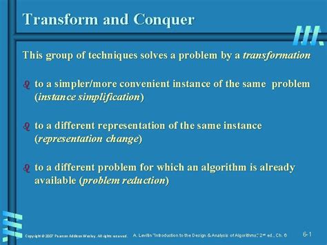 Chapter 6 Transformandconquer Design And Analysis Of Algorithms