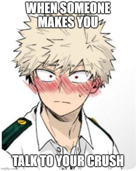 Bakugo Blushing Imgflip