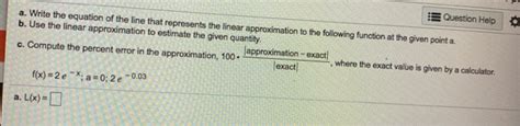 Solved Help A Write The Equation Of The Line That