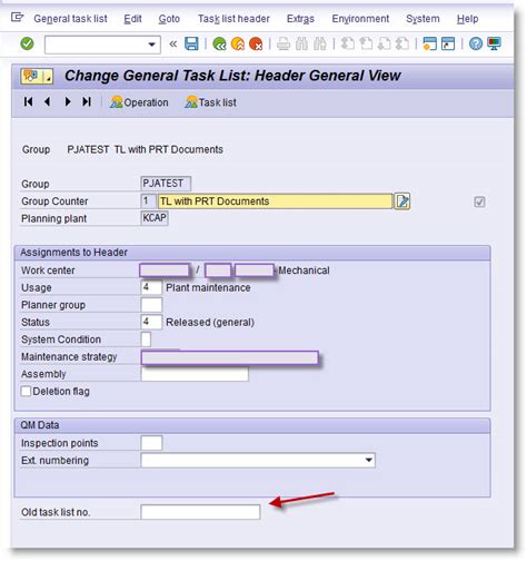Add Field Old Task List No To General Task List Sap Community