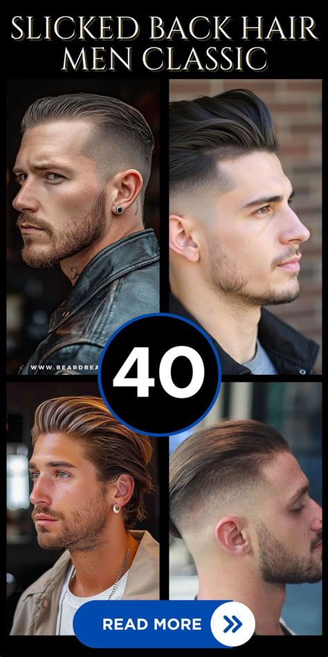 40 Slicked Back Hair Men Classic Slicked Back Hair Mens Slicked Back