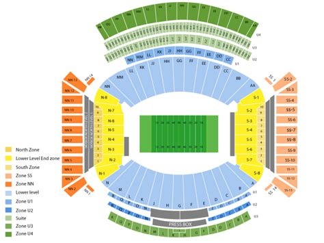 Bryant Denny Interactive Seating Chart Pe