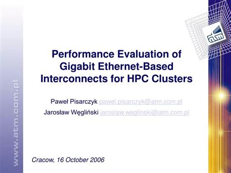 Ppt Performance Evaluation Of Gigabit Ethernet Based Interconnects