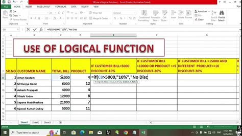 Use Of If And Or Formula In Ms Excel By Shambhoo Sir Youtube