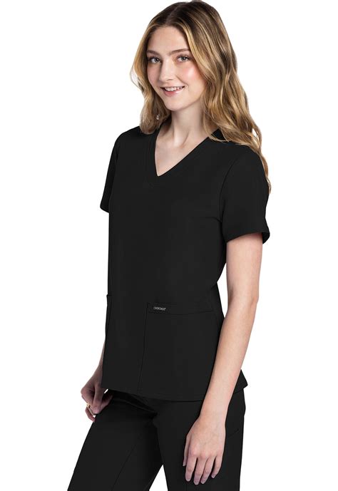 Originals Ultra Ck953a V Neck Top Black Scrubs For Women Med Threads