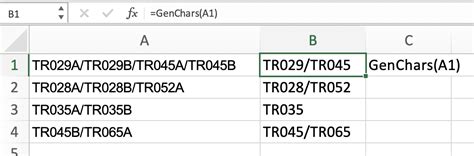 Excel Generate Characters Dynamically Except Other Characters And