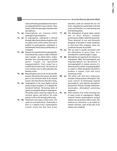Assertion Reason Questions Biology Class 11 Pdf