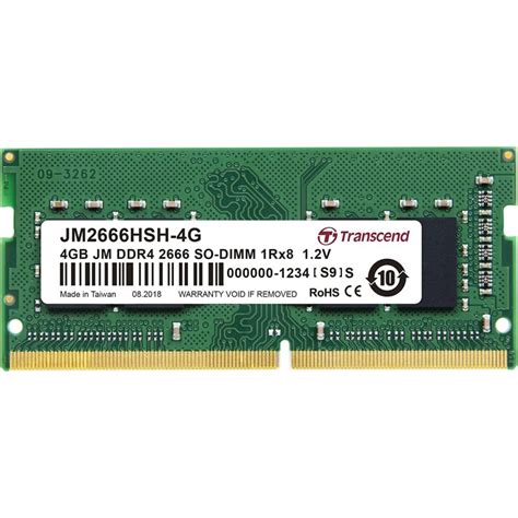Transcend Jetram Ddr4 So Dimm 2666mhz 4gb Cl19