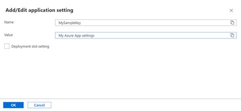 read azure app settings from