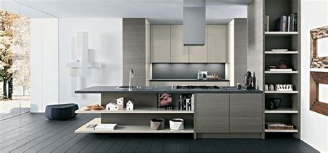 Versatile Kitchen Siland Design With Open Shelves And Closed Cabinets