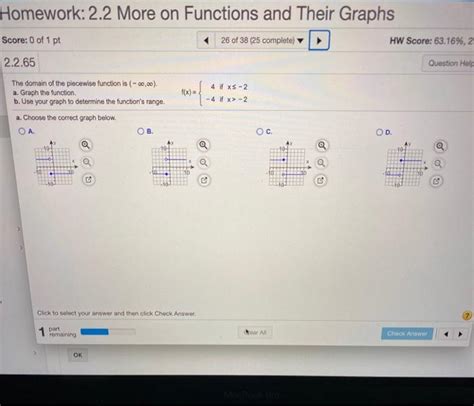 Solved Homework More On Functions And Their Graphs Chegg