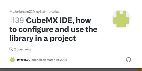 CubeMX IDE How To Configure And Use The Library In A Project Issue MaJerle Stm Fxxx