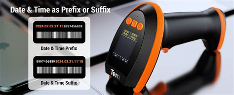 Tera Barcode Scanner Wireless 2d With Stand Pro Version Digital Setting Screen