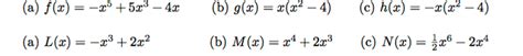 Solved Problem A Polynomial Function I Given Chegg