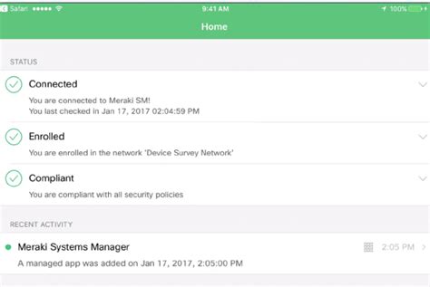 Using The Systems Manager Ios App For Additional Functionality Cisco