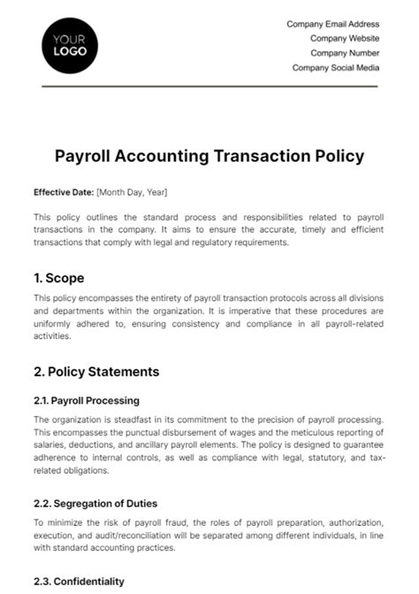 Free Accounting Policies And Procedures Templates To Edit Online