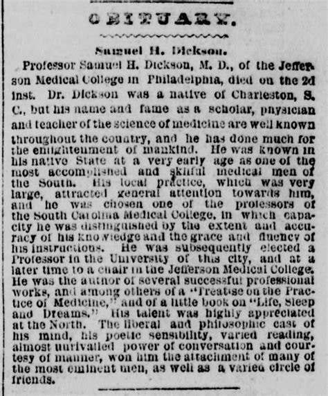 Dr Samuel Henry Dickson 1798 1872 Find A Grave Memorial