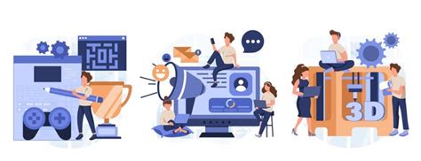 Premium Vector Big It Profession Collection Programmer Write Software And Create Code For Computer