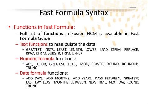 Fast Formula In Oracle Cloud Hcmpptx Databases Computer Software