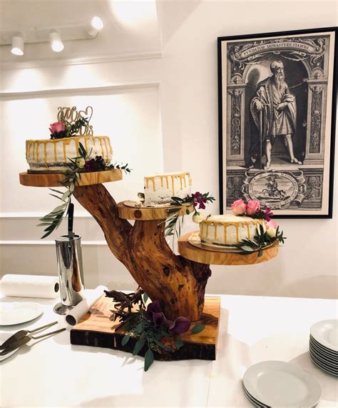 Elegant Three Tiered Cake Stands Tortenständer Holz Hochzeit