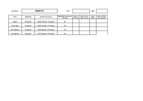 Crew Matrix Pdf
