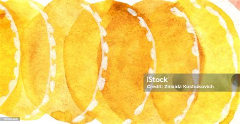 손으로 그린 수채화 그림입니다 황토 옐로우 브라운 추상적인 질감 배경입니다 투명 원 갈색에 대한 스톡 벡터 아트 및 기타 이미지 갈색 깊은 노랑 Istock