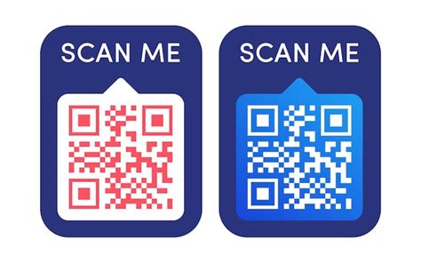 Qr 코드 스티커 배경에 고립 프리미엄 벡터