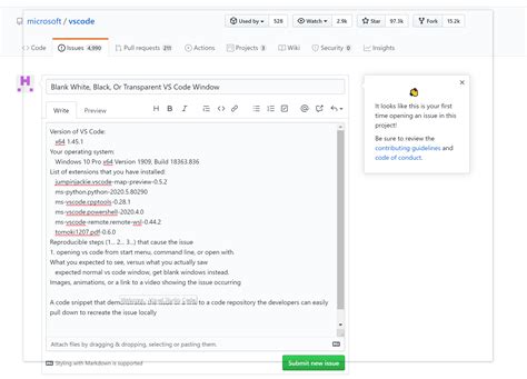 Blank White Black Or Transparent VS Code Window Issue Microsoft Vscode GitHub