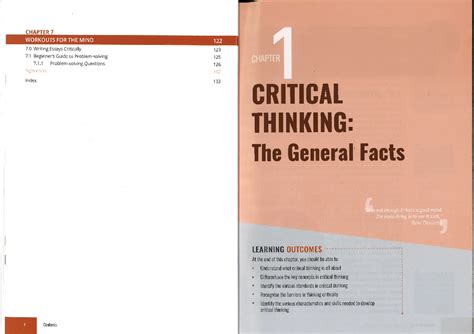 Chapter Critical Thinking Studocu