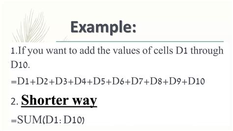 Add Subtract Using Excel Pptx