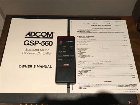 Adcom Gsp 560 Surround Sound Processor Amplifier Photo 1731207 Us Audio Mart