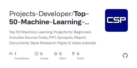 Github Projects Developer Top 50 Machine Learning Projects For