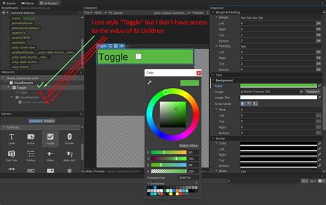 uibuilder easy customisation of standard templates unity engine