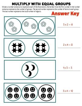 Multiplication Using Equal Groups By Mrs Patersons Learning Tools